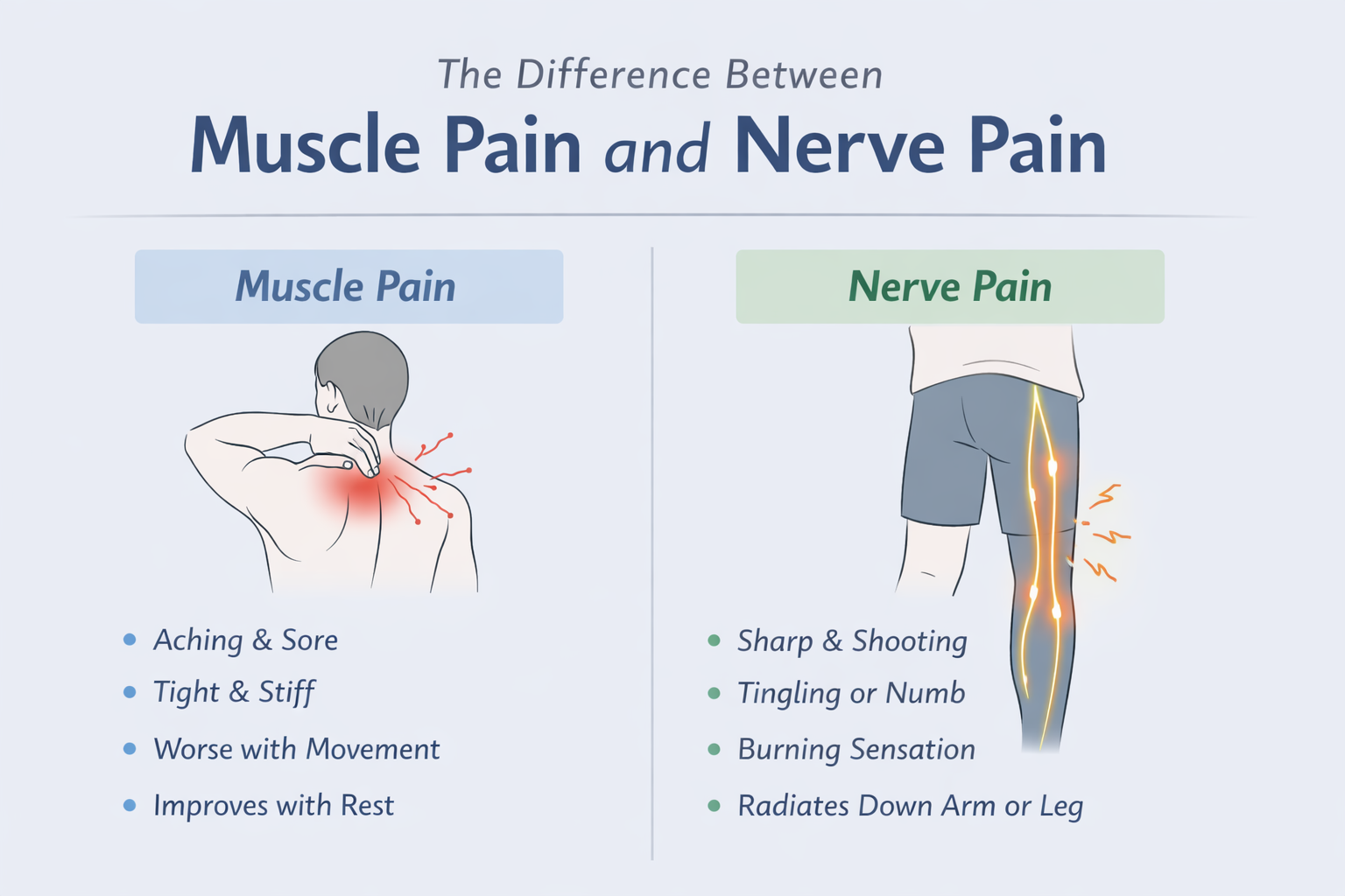 The Difference Between Muscle Pain and Nerve Pain - Durham Orthopedic ...